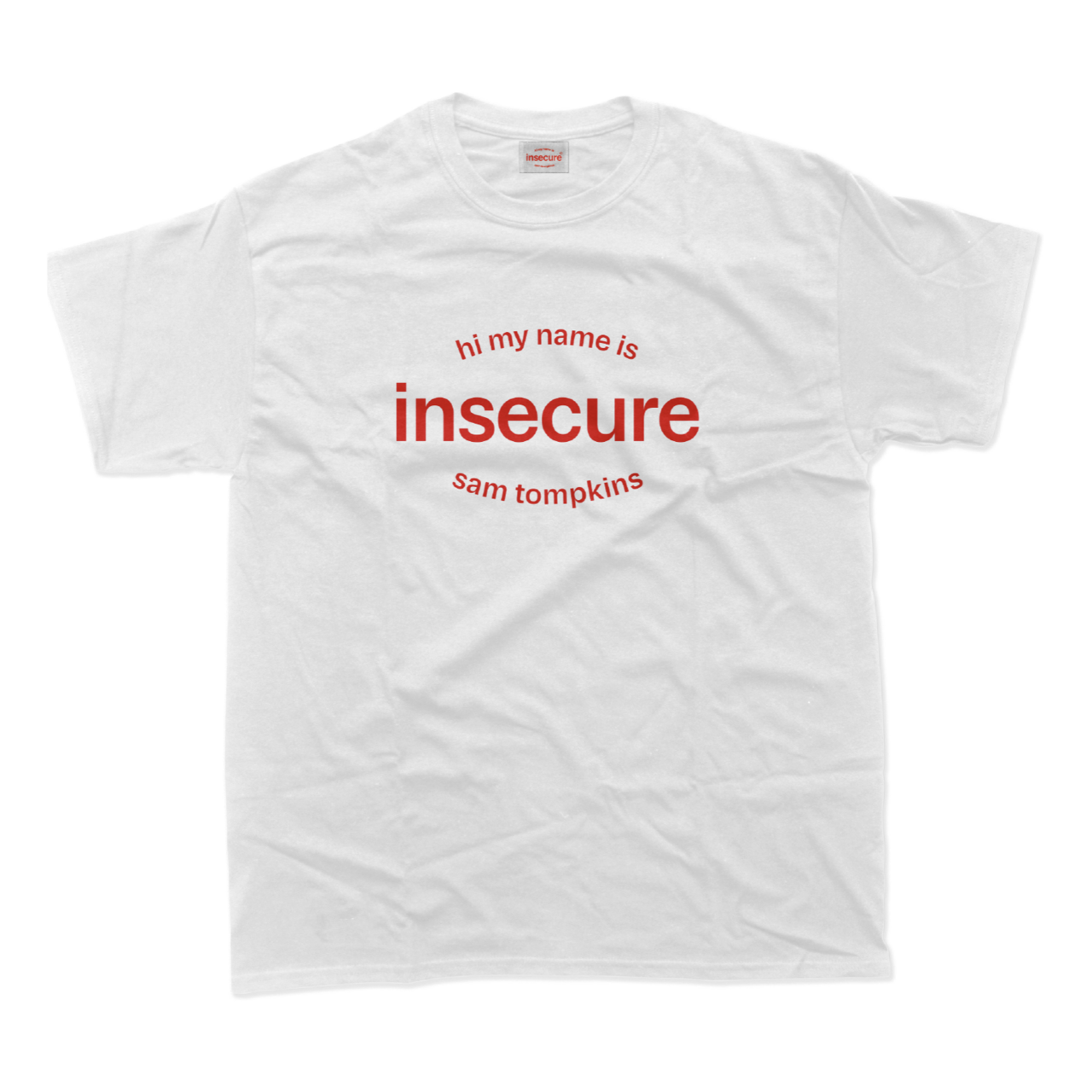 insecure red/white t-shirt - Sam Tompkins